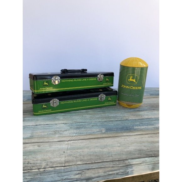 John Deere | Kitchen | John Deere Tractors Tin 2 Mini Tool Box ...